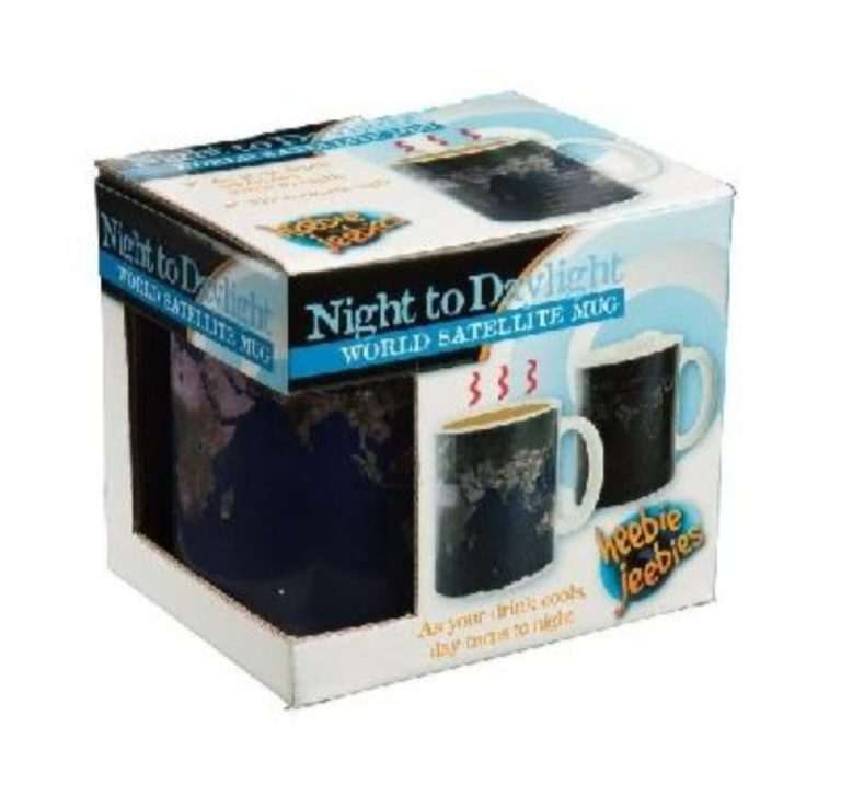 Night to Daylight World Satellite Mug | Purple Me Green